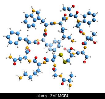 3D image of Somatotropin skeletal formula - molecular chemical ...