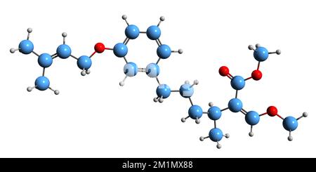 3D image of Strobilurin В skeletal formula - molecular chemical ...