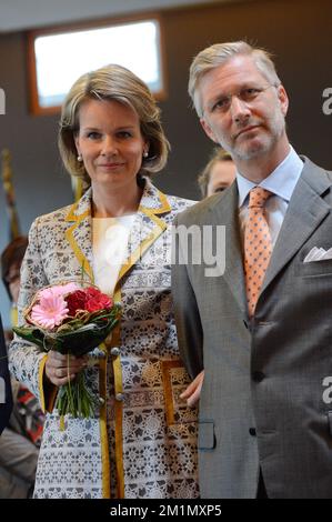 20120627 - LONTZEN, BELGIUM: Princess Mathilde of Belgium (R) pictured ...
