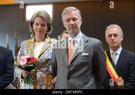 20120627 - LONTZEN, BELGIUM: Princess Mathilde of Belgium (R) pictured ...