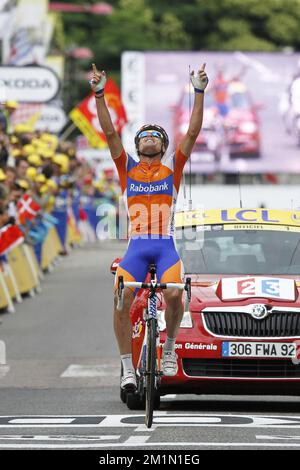 Luis Leon Sanchez team Rabobank wins stage 14 from Limoux to Foix Stock ...