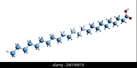 Lignoceric (tetracosanoic) acid molecule. Saturated fatty acid ...