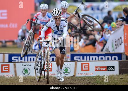 20121021 - TABOR, CZECH REPUBLIC: Belgian Sven Nys crosses the finish ...