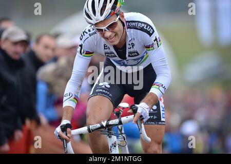 20121021 - TABOR, CZECH REPUBLIC: Belgian Kevin Pauwels celebrates as ...