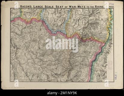 Map of the seat of war , Franco-Prussian War, 1870-1871, Maps, France ...