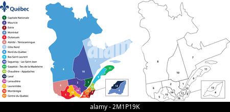 Quebec province outline map Stock Vector Image & Art - Alamy