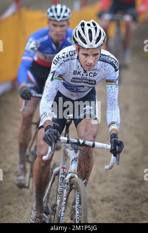 20121124 - KOKSIJDE, BELGIUM: Belgian Niels Albert in action during the ...