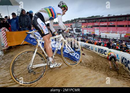 20121226 - HEUSDEN-ZOLDER, BELGIUM: Belgian Niels Albert crosses the ...
