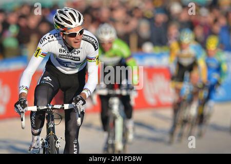 20130113 - MOL, BELGIUM: Belgian Niels Albert in action during the men ...