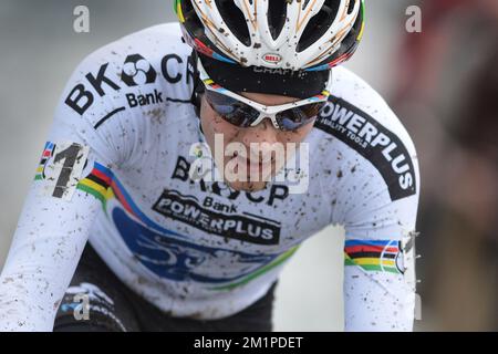 20130114 - OTEGEM, BELGIUM: Belgian Niels Albert in action during the ...