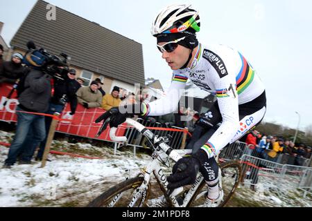 20130114 - OTEGEM, BELGIUM: Belgian Niels Albert in action during the ...