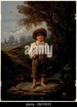 The barefoot boy , Boys. Louis Prang & Company Collection Stock Photo ...