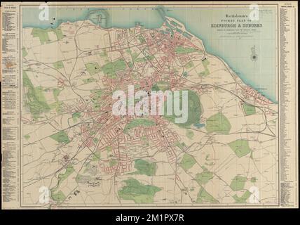 Bartholomew's pocket plan of Edinburgh & suburbs. Relief shown by ...
