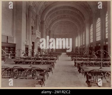 Bates Hall reading room, McKim Building, Boston Public Library, Boston ...