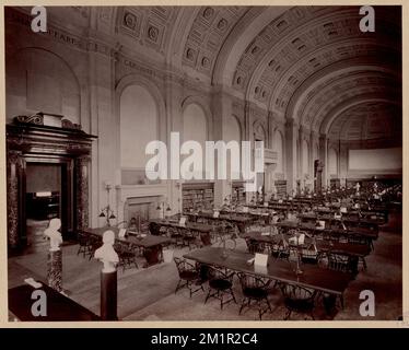 Bates Hall, construction of the McKim Building , Public libraries ...