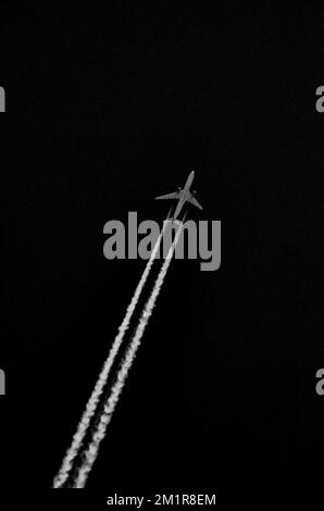 Contrails (condensation trails) are long thin artificial clouds behind ...