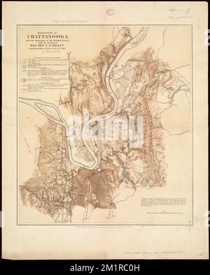 Map of the battlefield of Chattanooga , Chattanooga, Battle of ...