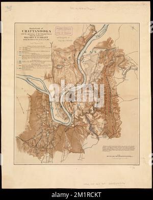 Map of the battlefield of Chattanooga , Chattanooga, Battle of ...