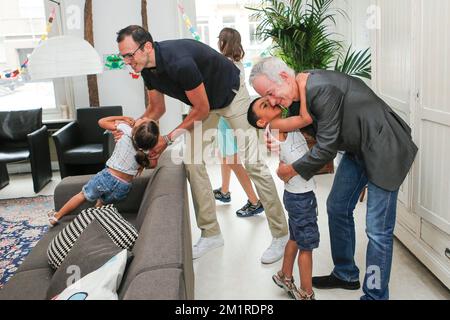 American John McEnroe and Former Basketball player Tomas Van Den ...