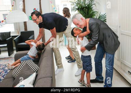 American John McEnroe and Former Basketball player Tomas Van Den ...