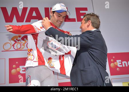 20130817 - AYWAILLE, BELGIUM: Dutch Tom Dumoulin of team Argos-Shimano ...
