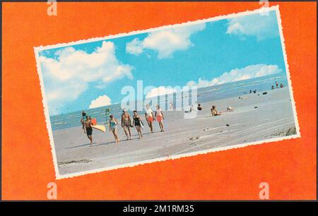 Beach scene , Beaches, Tichnor Brothers Collection, postcards of the ...