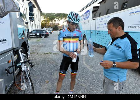 20130924 - FIRENZE, ITALY: Maxime Monfort pictured during a training ...