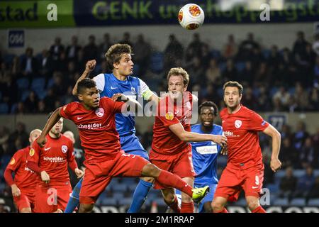 Genk's Jelle Vossen in action during a soccer game between Belgian team ...