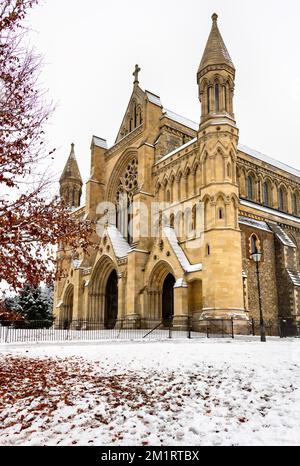 Winter weather conditions in Hertfordshire in the UK in 2022 heaviest ...
