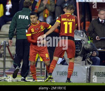 Belgium's Kevin Mirallas pictured during a friendly game of the Belgian ...