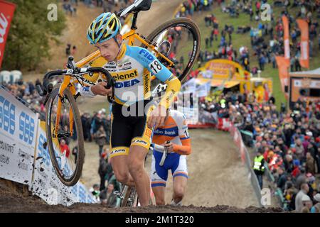 20131103 - ZONHOVEN, BELGIUM: Belgian Quinten Hermans in action during ...