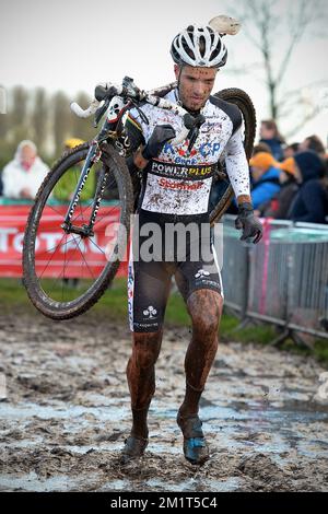 20131110 - HAMME, BELGIUM: Belgian Niels Albert in action during the ...