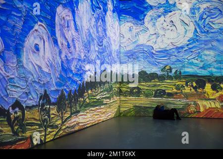 Gdansk, Poland. 13th December 2022. Media day on VAN GOGH Multi-Sensory ...