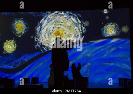 Gdansk, Poland. 13th December 2022. Media day on VAN GOGH Multi-Sensory ...