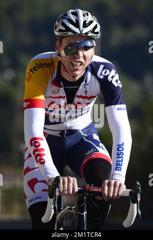 German Marcel Sieberg of Lotto - Belisol pictured at the start of stage ...