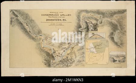 Bird's-eye view of the Conemaugh Valley from Nineveh to the lake ...