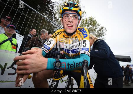 20141012 - RONSE, BELGIUM: Belgian Jarne Driesen pictured in action ...