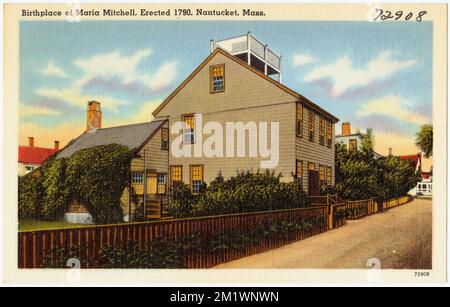 Birthplace of Maria Mitchell, erected 1790, Nantucket, Mass. , Houses ...