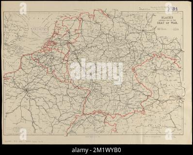 Map of the seat of war , Franco-Prussian War, 1870-1871, Maps, Europe ...