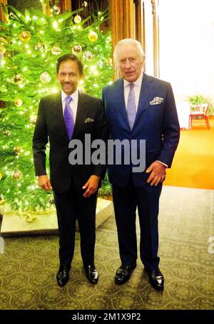 King Charles III holds an audience with Right Reverend Graham Usher ...