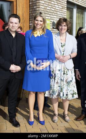 Queen Maxima during a performance by children in multi-center Crystal ...