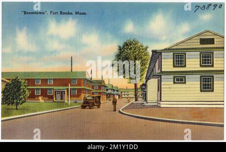 'Boomtown,' Fort Banks, Mass. , Military facilities, Tichnor Brothers ...