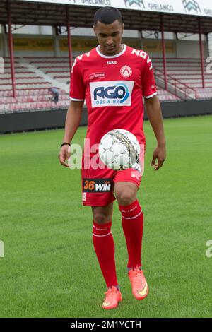 Kortrijk's new player Fabien Boyer pictured during poses during the ...