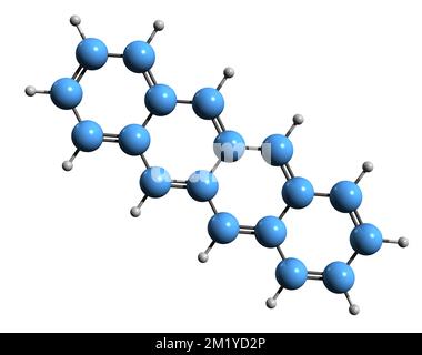 3D image of Tetracene skeletal formula - molecular chemical structure ...