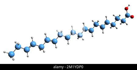 3D image of Eicosapentaenoic acid skeletal formula - molecular chemical ...