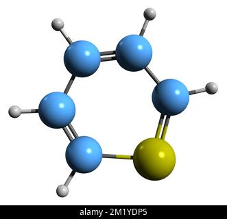 3D image of Pyrylium skeletal formula - molecular chemical structure of ...