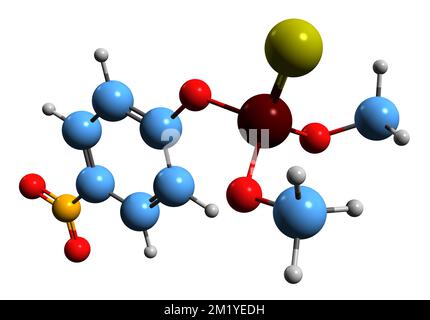 Parathion pesticide molecule. Organophosphate insecticide, has also ...
