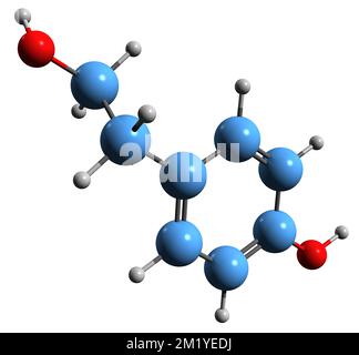 3D image of Phenol skeletal formula - molecular chemical structure of ...