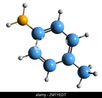 3D image of Methylene blue skeletal formula - molecular chemical ...
