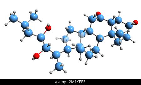3D image of Brassinolide skeletal formula - molecular chemical ...